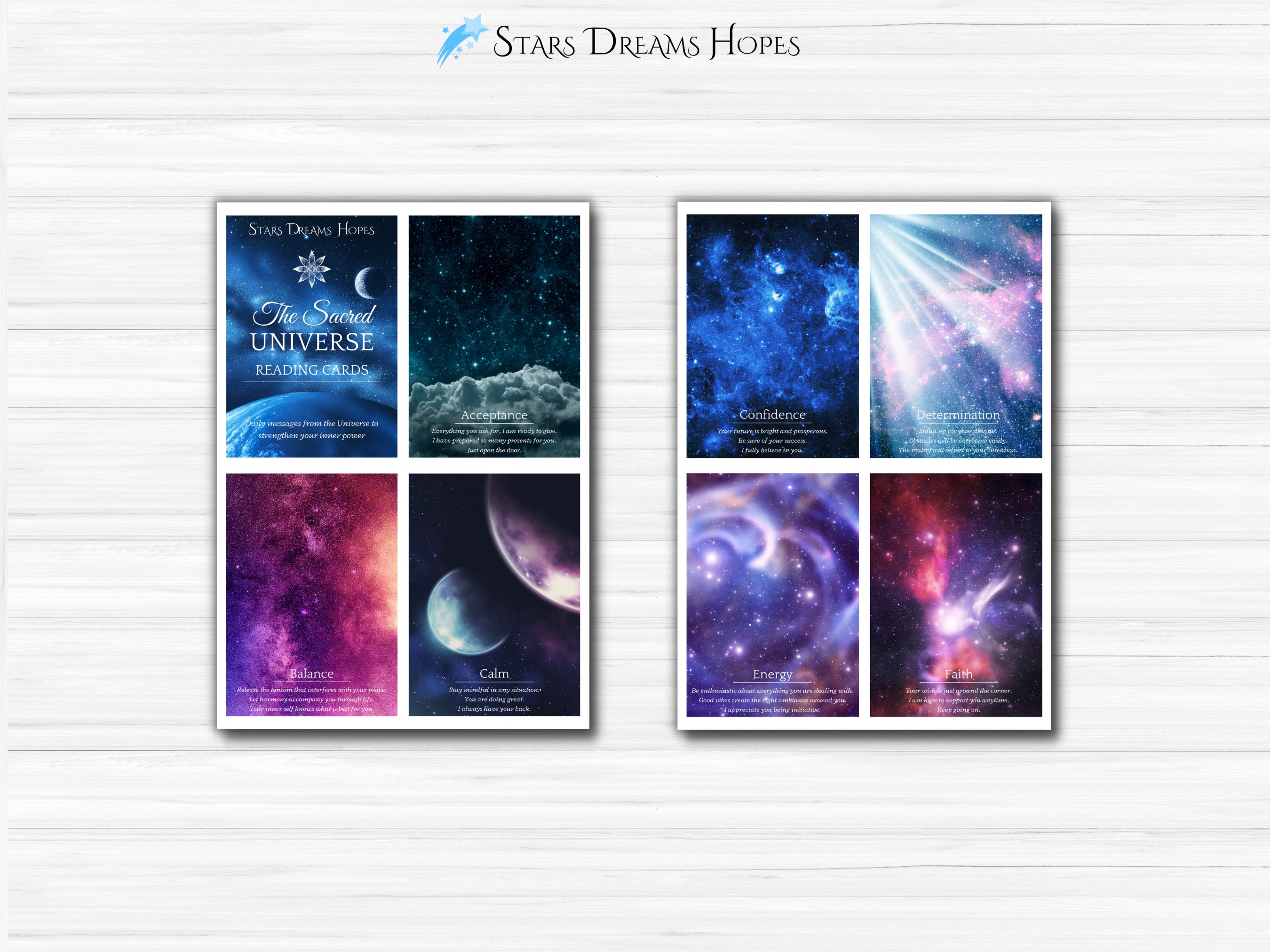 Oracle Card Deck Printable, Messages From the Universe Cards, Printable ...