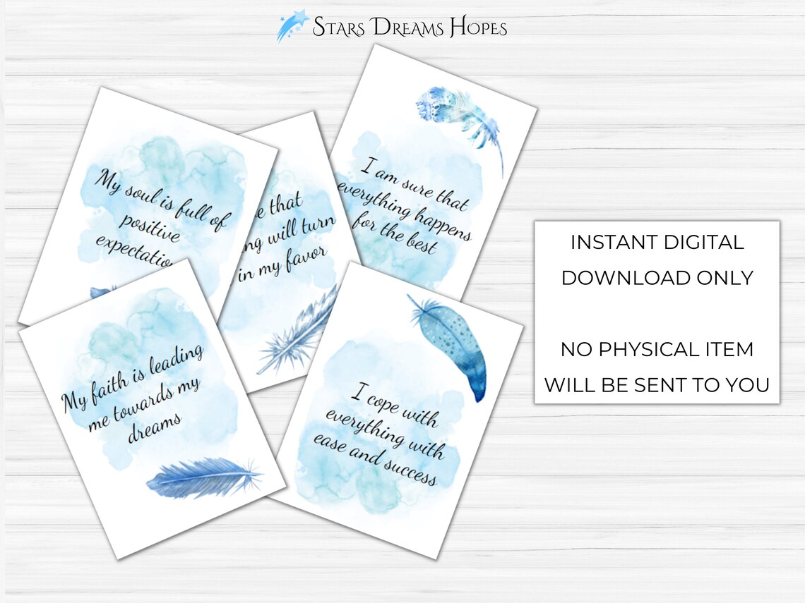 Faith Affirmation Cards Printable, Printable Affirmation Cards, 96 ...
