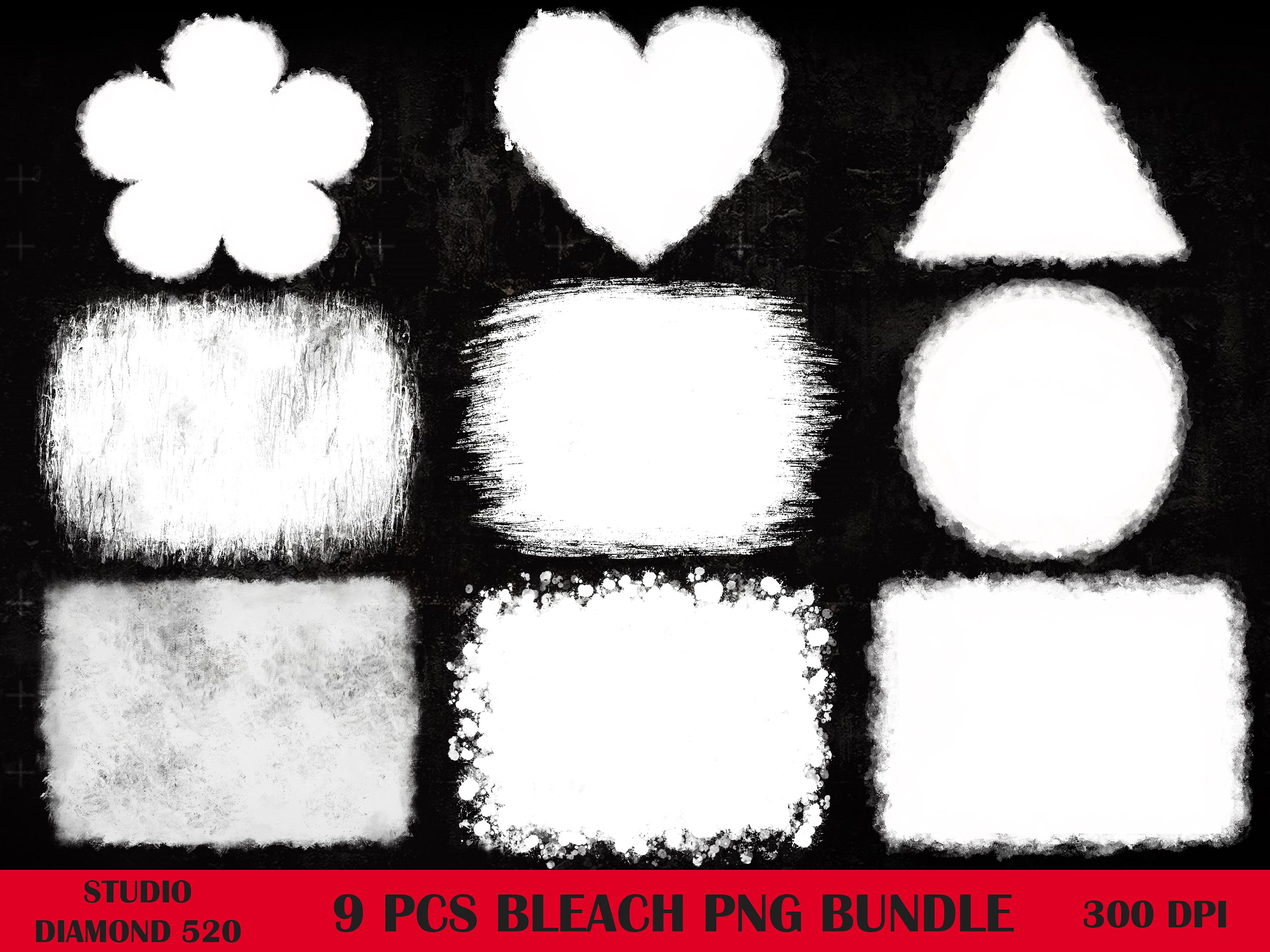 Bleach Effect Bundle Png White Splash Overlay Png Bleach - Etsy