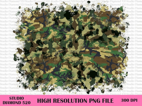 Camouflage Distressed Background Png Military Print Splash - Etsy