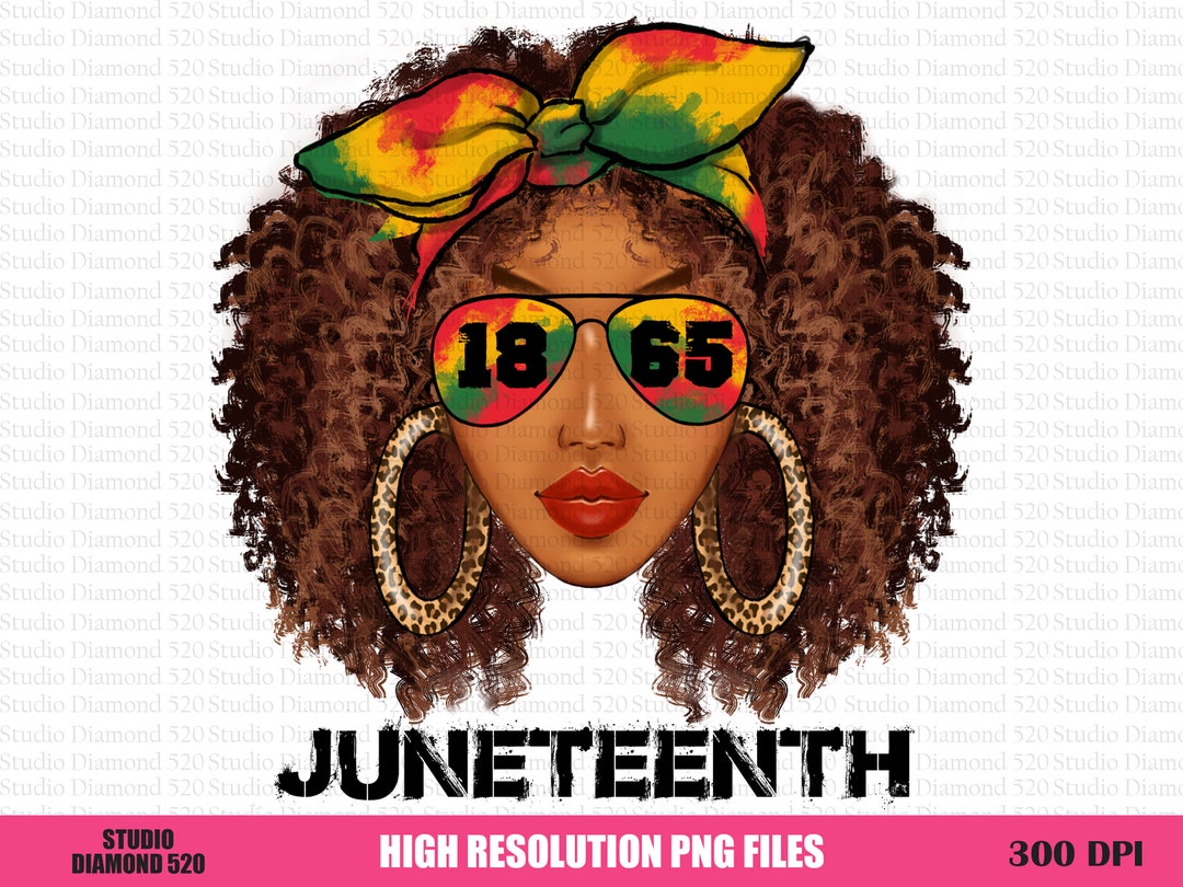 Juneteenth PNG, Afro Girl Sunglasses Png, Black Magic Png, 1865 Black ...
