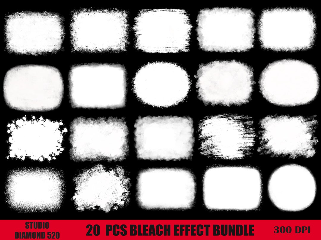 Bleach Effect PNG Bundle, Bleach Splash Effect Png, Bleached T-shirt ...