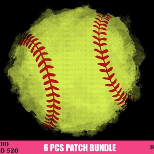Softball Patch Bundle Png, Softball Patches Png, Distressed Sport ...