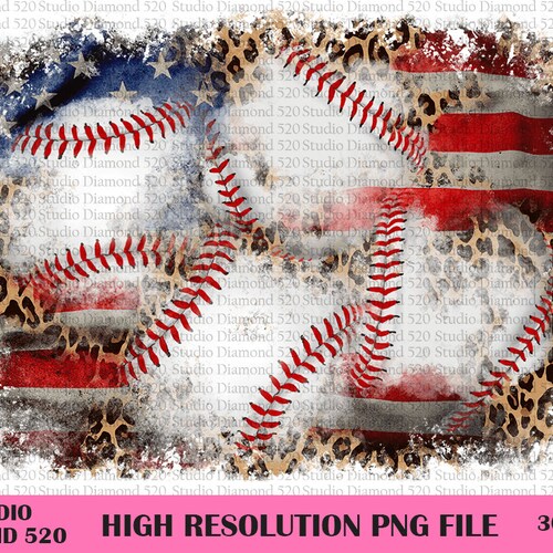 Leopard Baseball Background Png Distressed Baseball Cheetah - Etsy