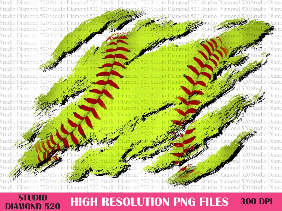 Softball Claw Mark Patch Png, Distressed Softball Ripped Stratch Mark ...