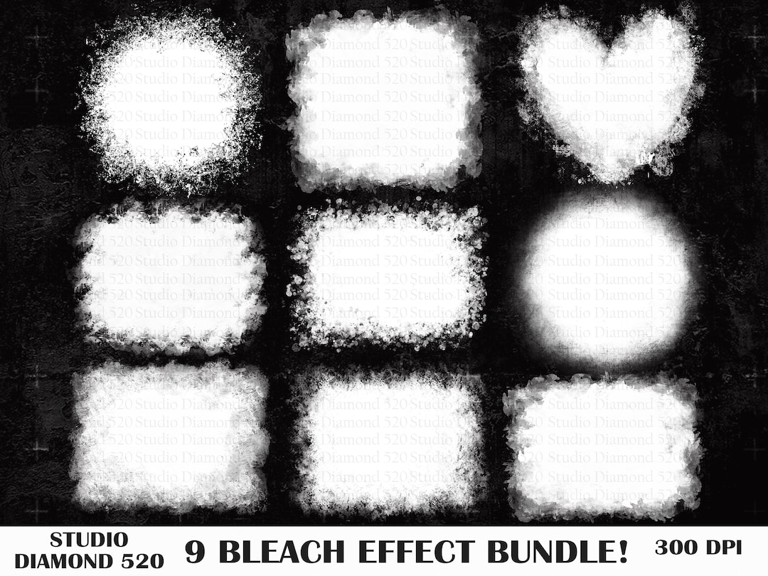 Bleach Effect PNG Bundle, Bleach Splash Effect Png, Bleached T-shirt ...