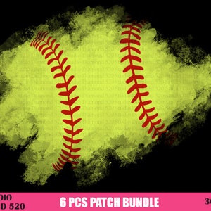 Softball Patch Bundle Png, Softball Patches Png, Distressed Sport ...