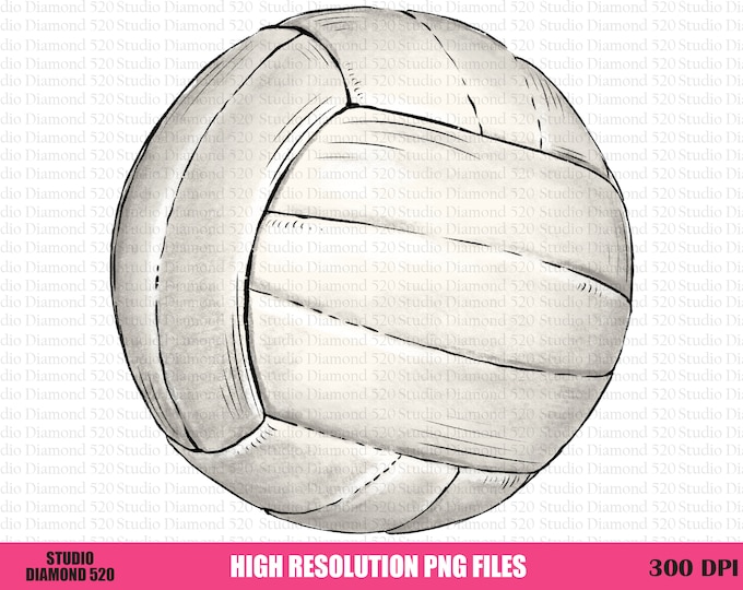 Volleyball Ball Png, Sport Ball Sublimation, Hand Drawn Volleyball Ball ...