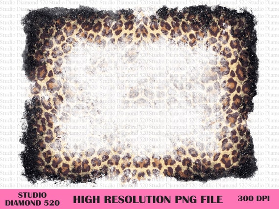 Leopard Background Bleach Effect Png Distressed Western - Etsy
