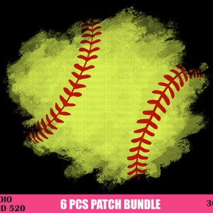 Softball Patch Bundle Png, Softball Patches Png, Distressed Sport ...