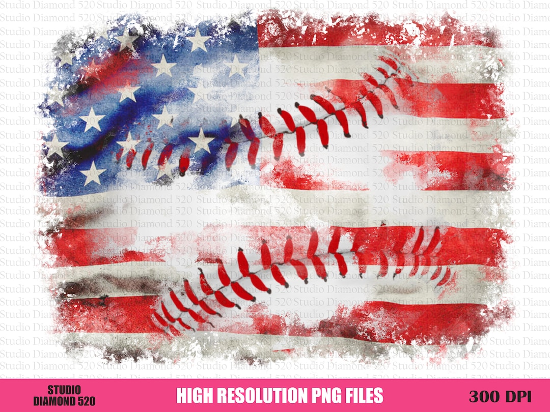 American Flag Baseball Distressed Background Png, Usa Flag Baseball ...
