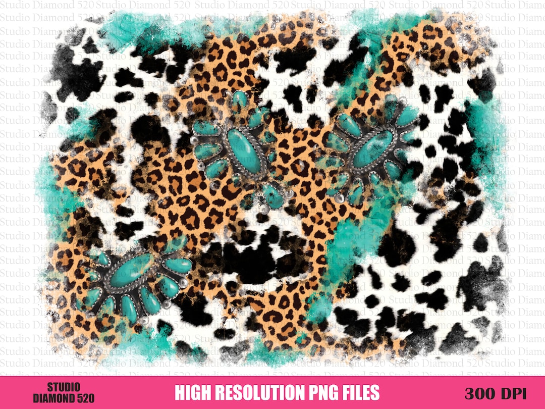 Western Background Png, Leopard Cowhide Gemstone Distressed Background ...