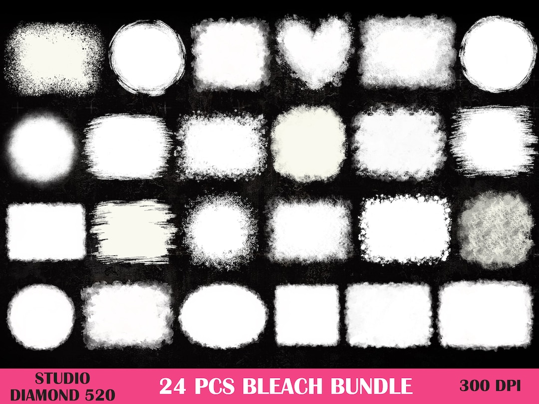 Bleach Effect PNG Bundle, Bleach Splash Effect Png, Bleached T-shirt ...