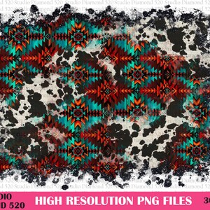 Aztec Cowhide Background PNG. Black Glitter Frame Cow Print Western ...