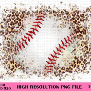 Leopard Baseball Background Png Distressed Baseball Cheetah - Etsy