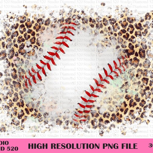 Leopard Softball Background Png Distressed Softball Cheetah - Etsy
