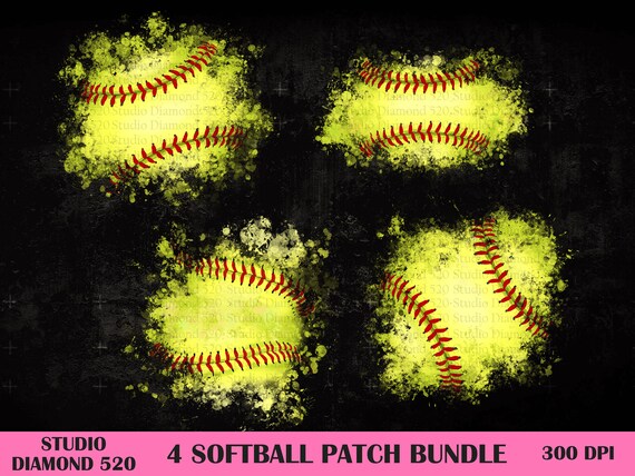 Softball Patch Bundle Png 4 Softball Patches Png Western - Etsy