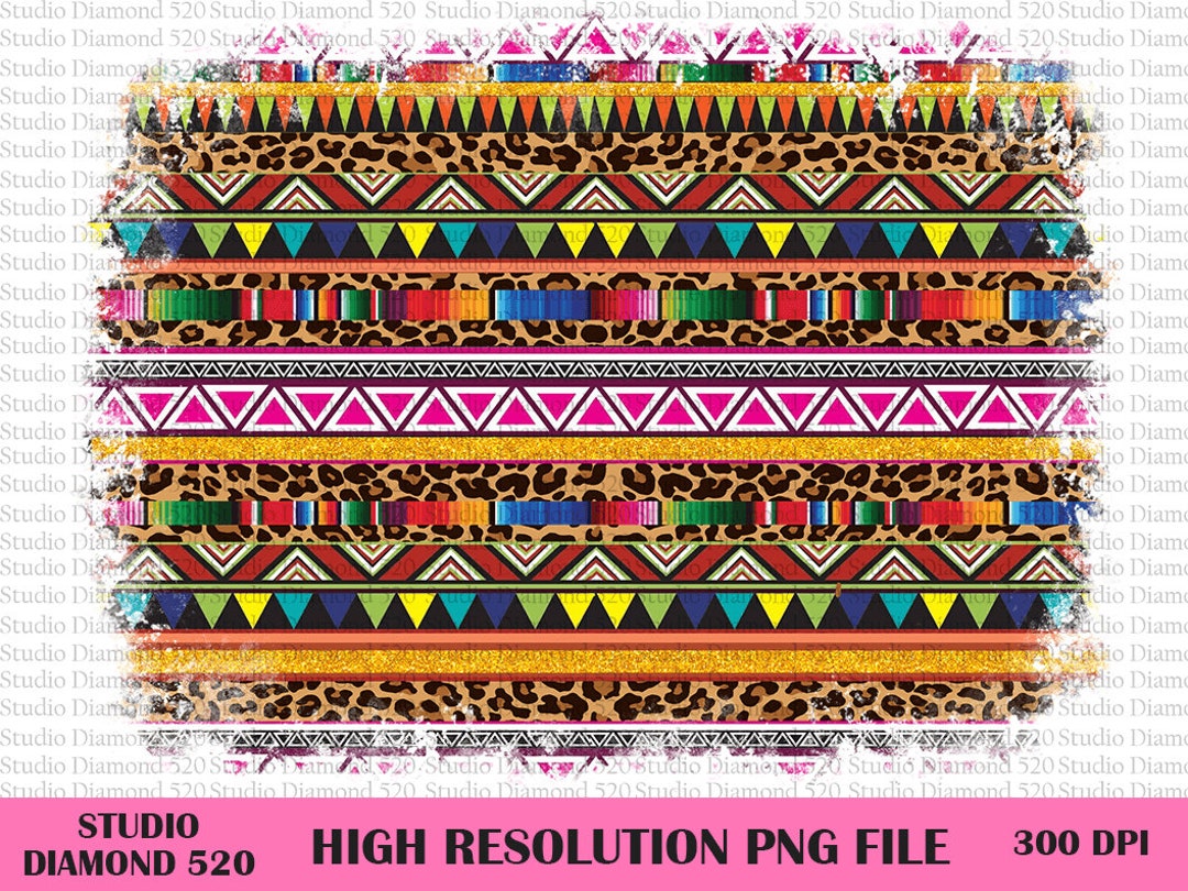 Aztec Leopard Glitter Distressed Background Png, Western Aztec Serape ...