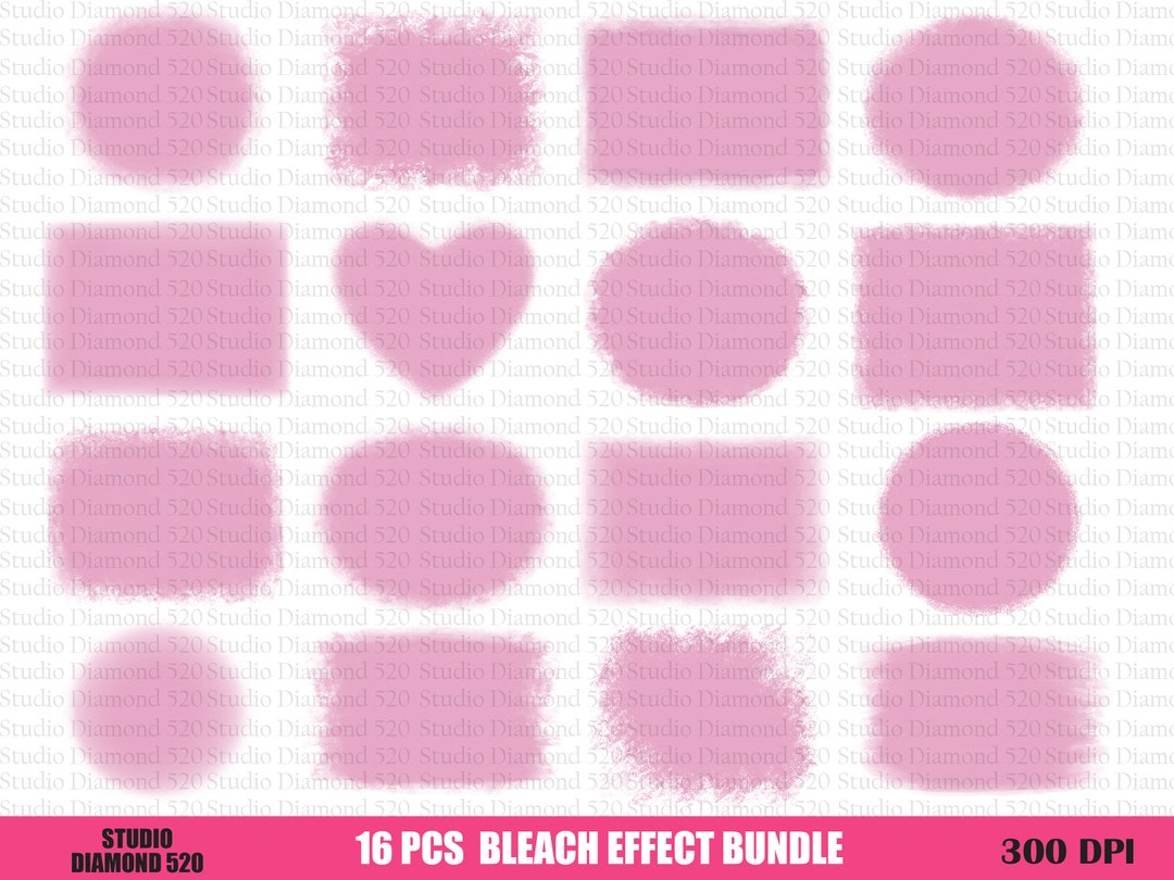 Pink Bleach Effect Bundle Png, 16 Pcs Pink Backsplash Png, Bleach Spray ...