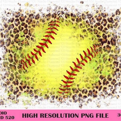 Softball Leopard Distressed Background Png Design Softball - Etsy