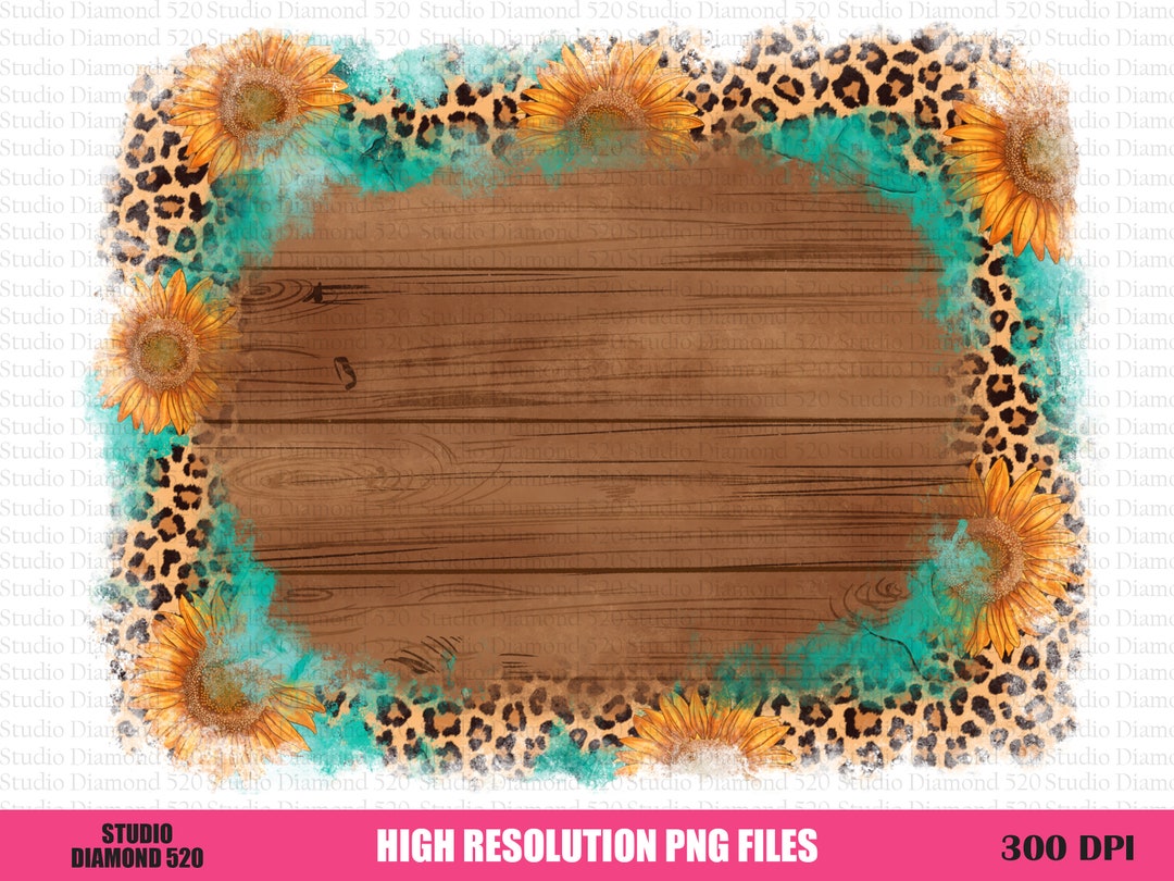 Western Background Png, Sunflower Background Png, Leopard Sunflower ...