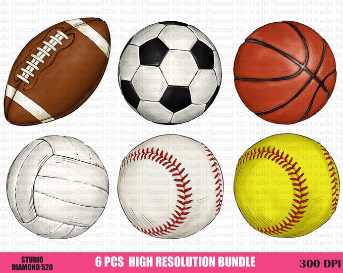 Ball Bundle Png, Sports Balls Png, Softball Ball Png, American Football ...
