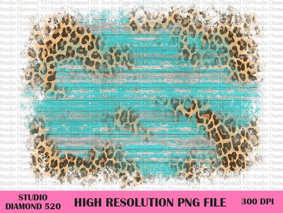 Leopard Blue Wood Background Png Western Leopard Background - Etsy