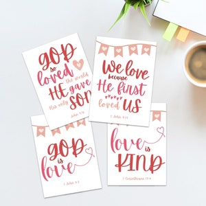 Scripture Valentine Cards, Printable Valentine Cards, Christian ...