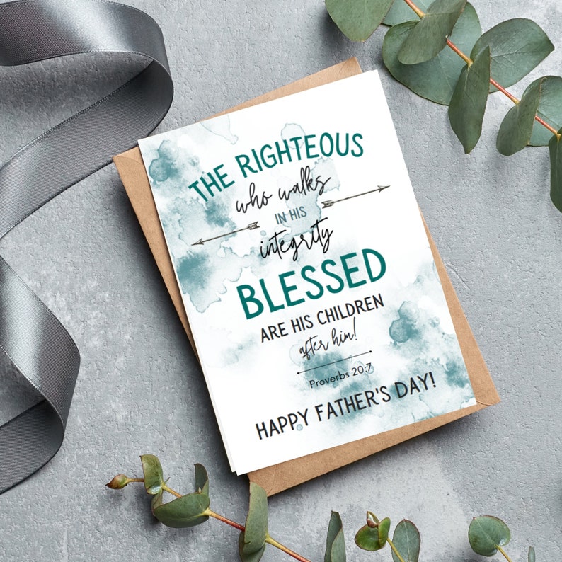 Scripture Father's Day Cards, Printable Father's Day Cards, Christian ...