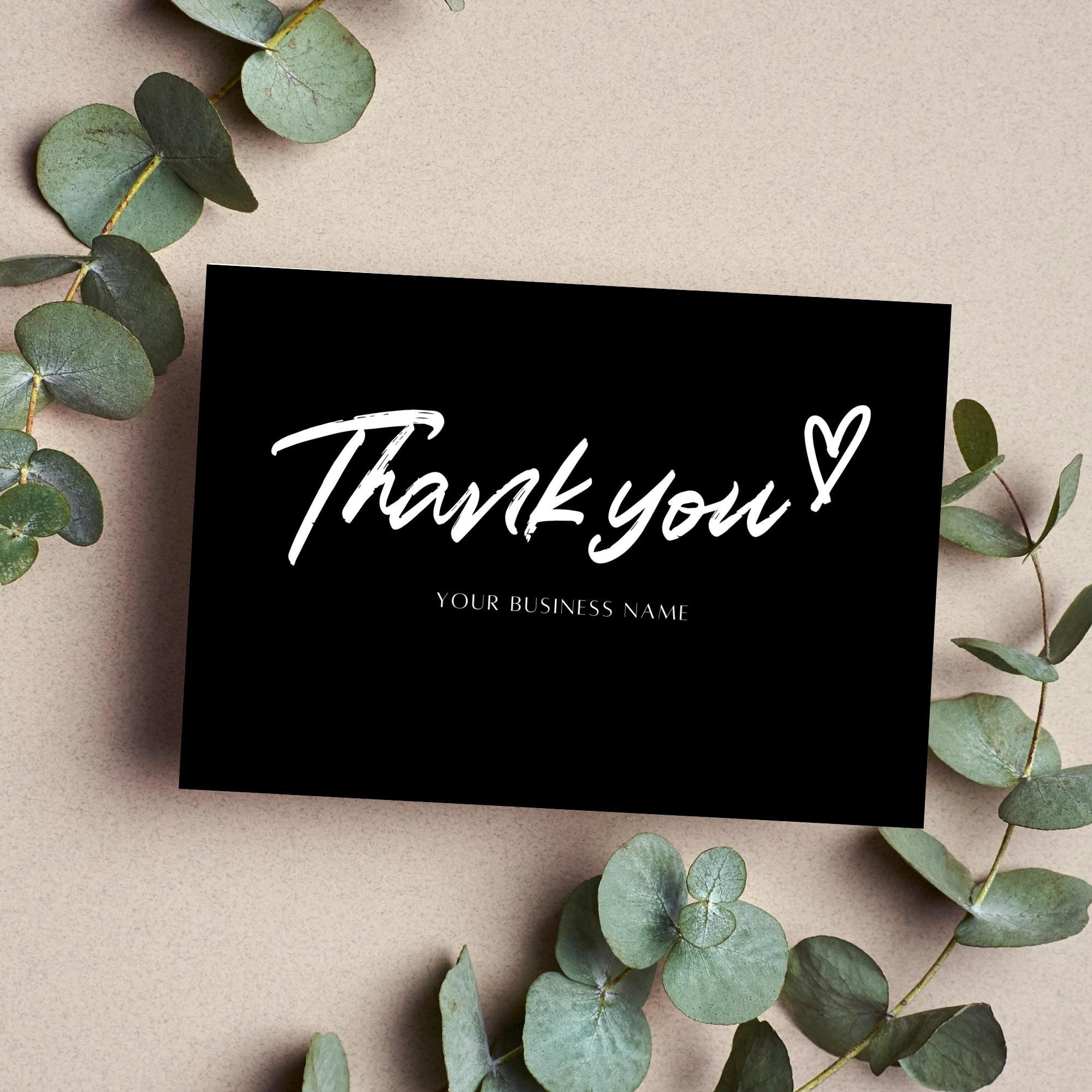 Editable Thank You Cards Small Business Thank You for Your - Etsy