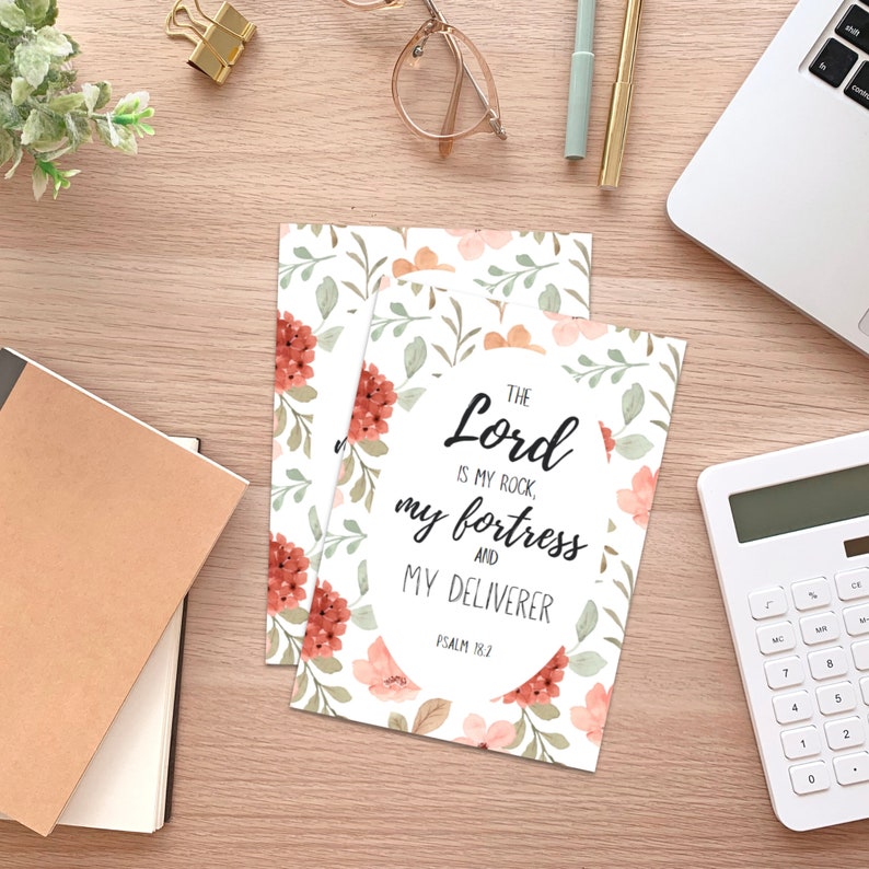 Printable Scripture Greeting Cards, Set of 5 Greeting Cards, Christian ...