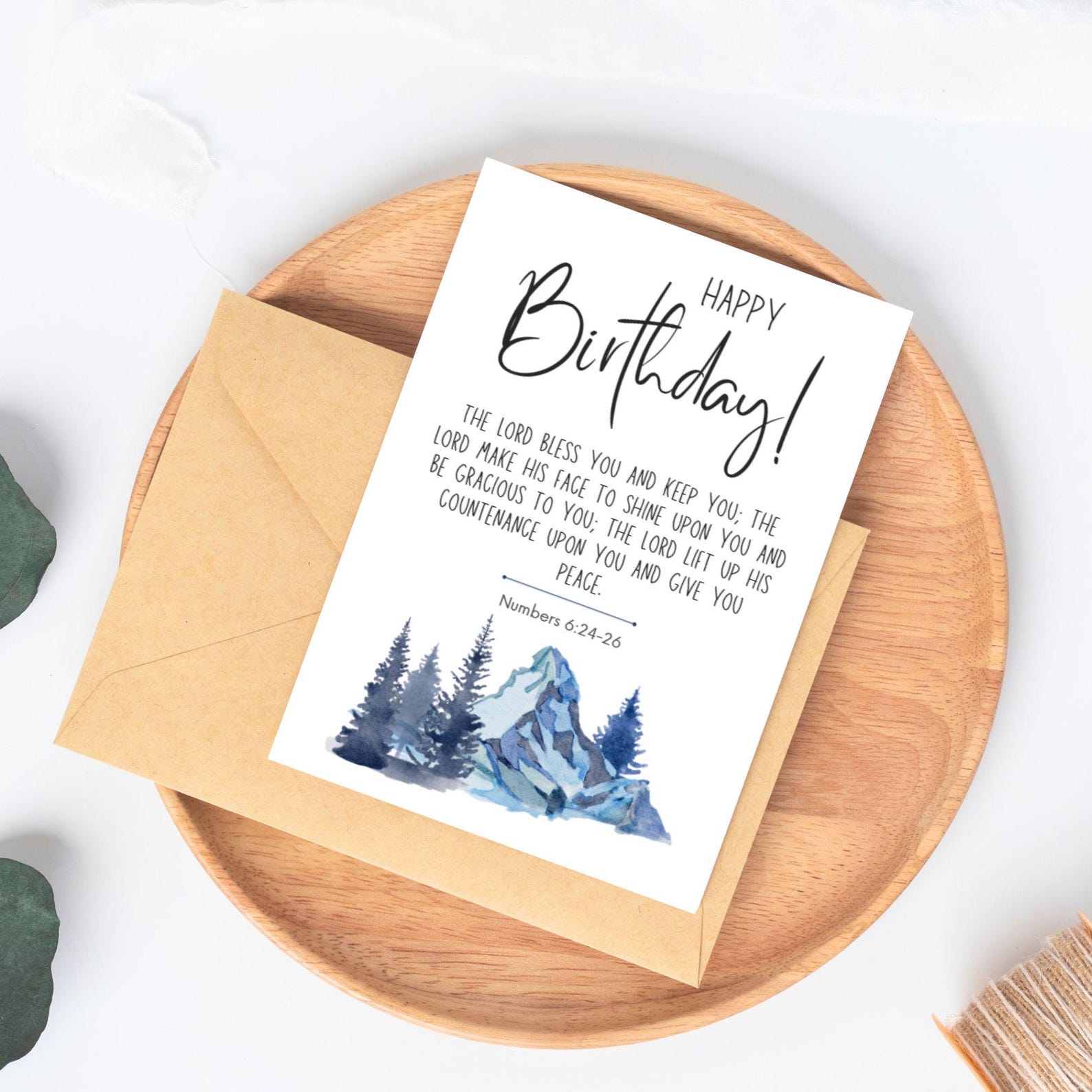 Printable Scripture Birthday Card for Him: Religious Gift Card (PDF ...