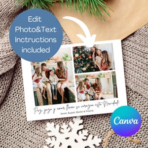 Editable Spanish Religious Christmas Card With Photo, Christian ...