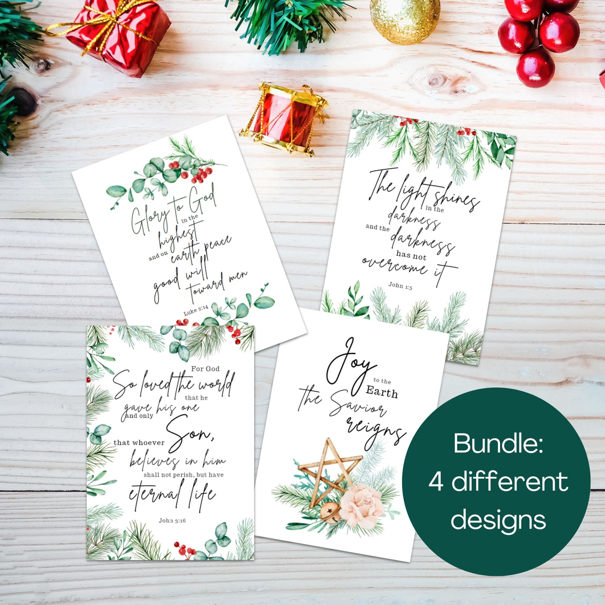 Printable Scripture Christmas Cards: Handmade Christmas Card Bible ...