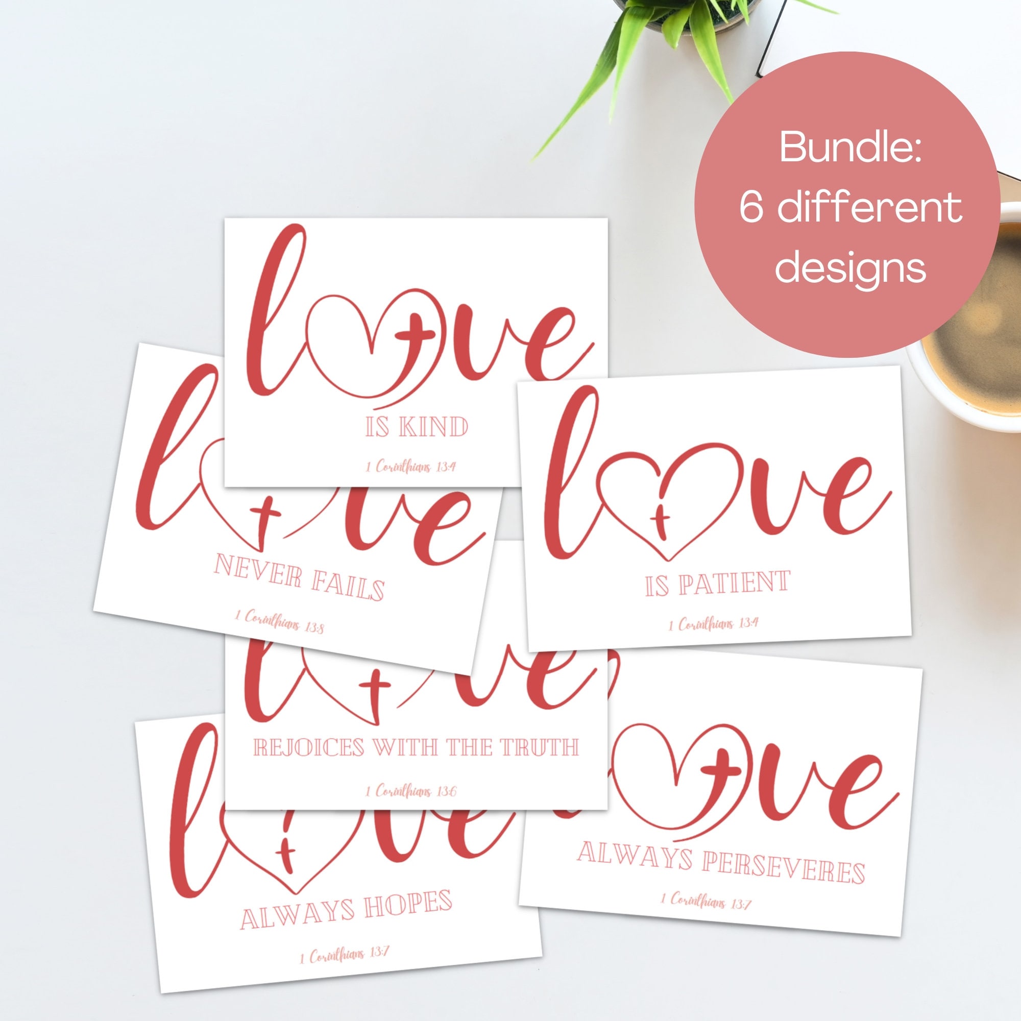 Scripture Valentine Cards, Printable Valentine Cards, Christian ...