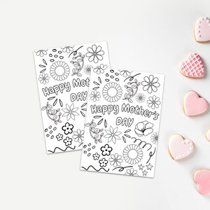 Printable Mother's Day Coloring Card, Folded Funny Mother's Day Card ...