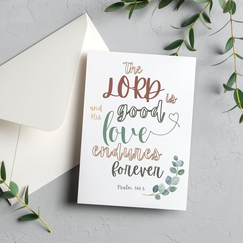 Set of 4 Printable Scripture Greeting Cards, Greeting Cards, Christian ...