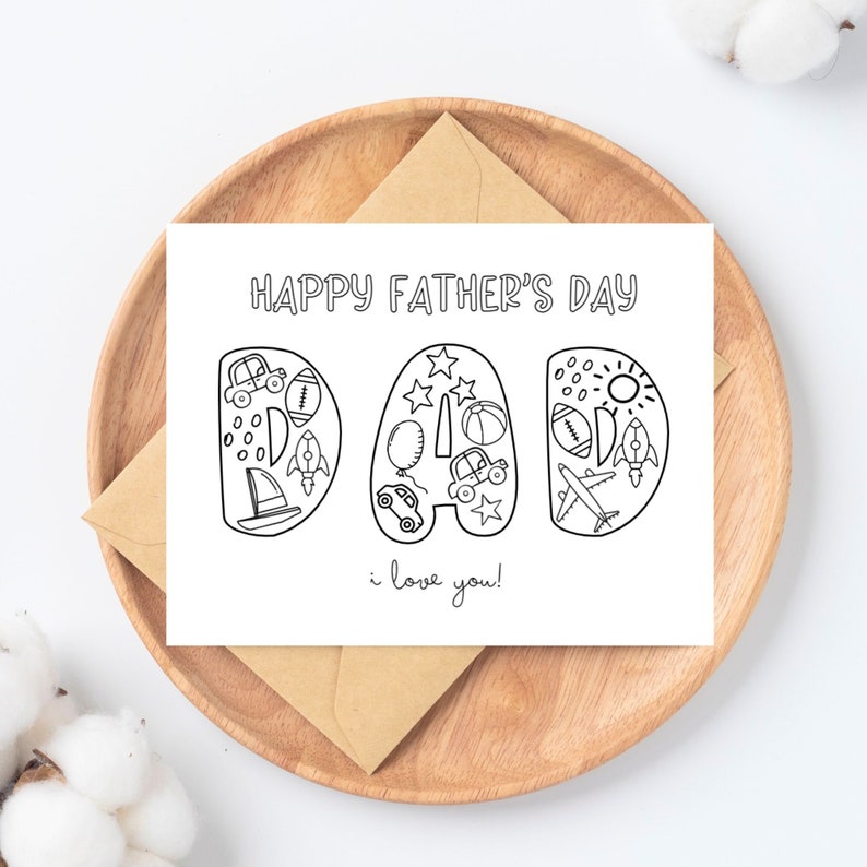 Printable Father's Day Coloring Page, PDF Download Father's Day Craft ...