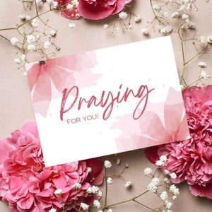 Printable Prayer Cards, Set of 4 Praying for You Cards, Christian Bible ...