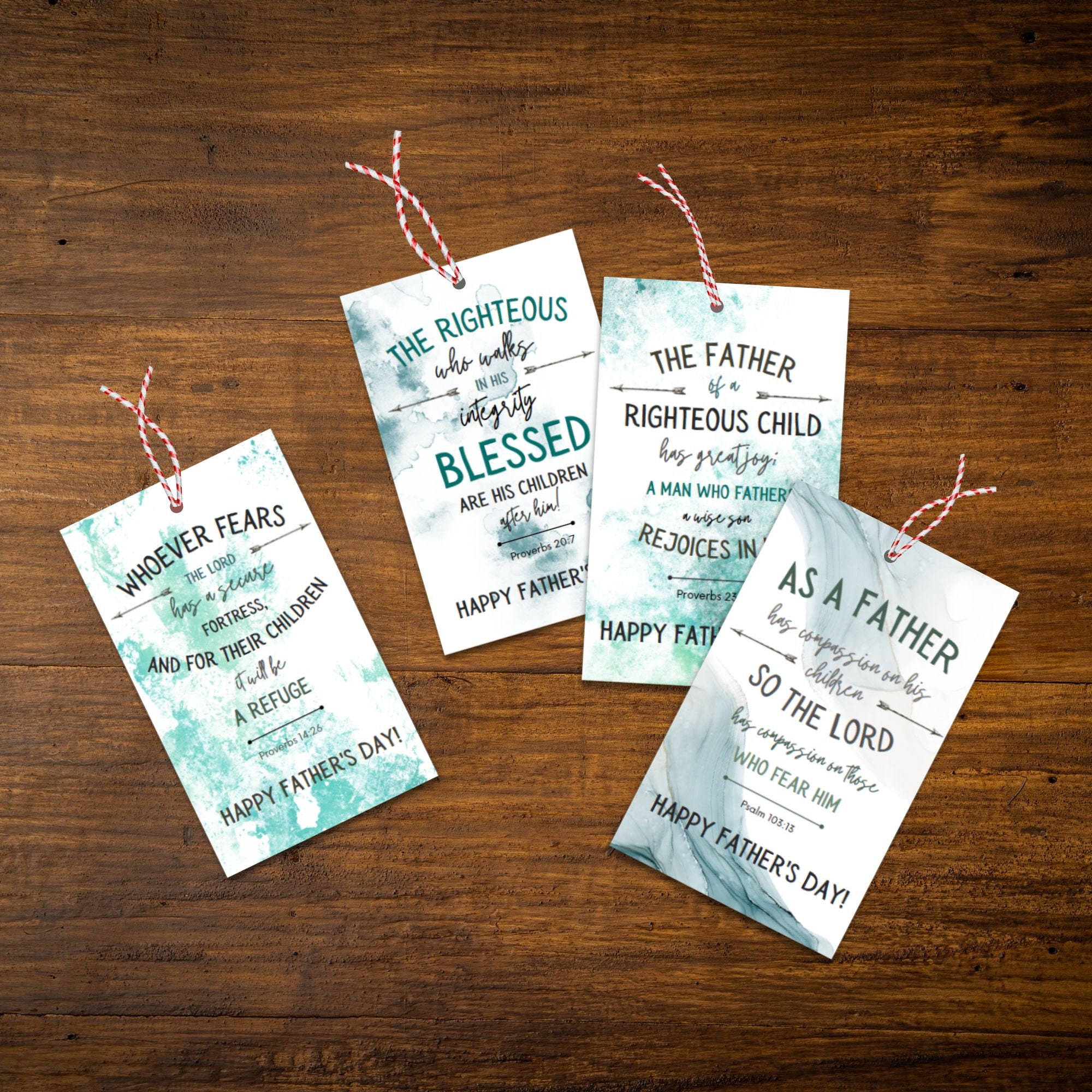 Scripture Father's Day Gift Tags, Printable Father's Day Gift Tags ...