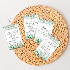 Scripture Christmas Gift Tags, Printable Bible Verse Gift Tags ...
