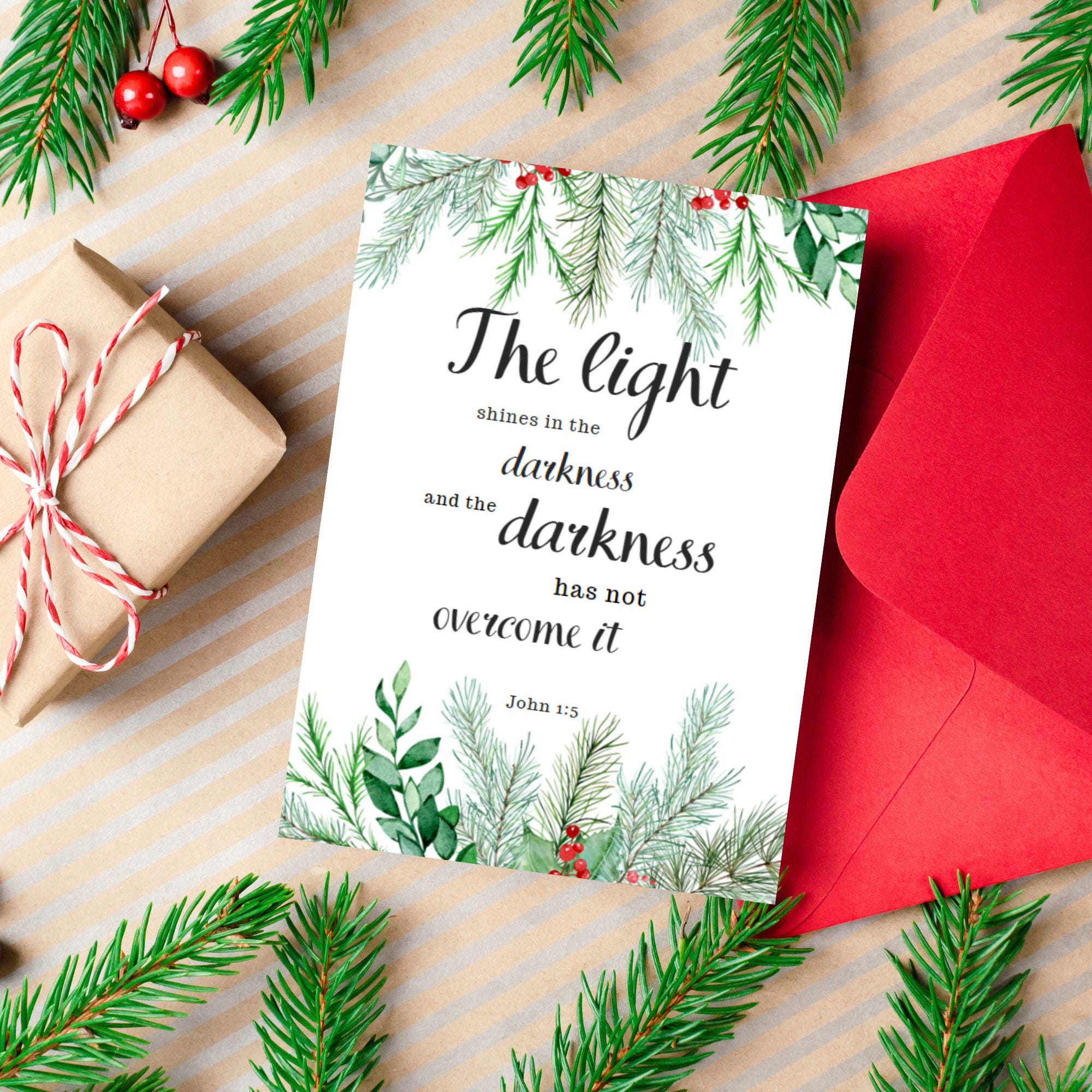 Printable Scripture Christmas Cards: Handmade Christmas Card Bible ...