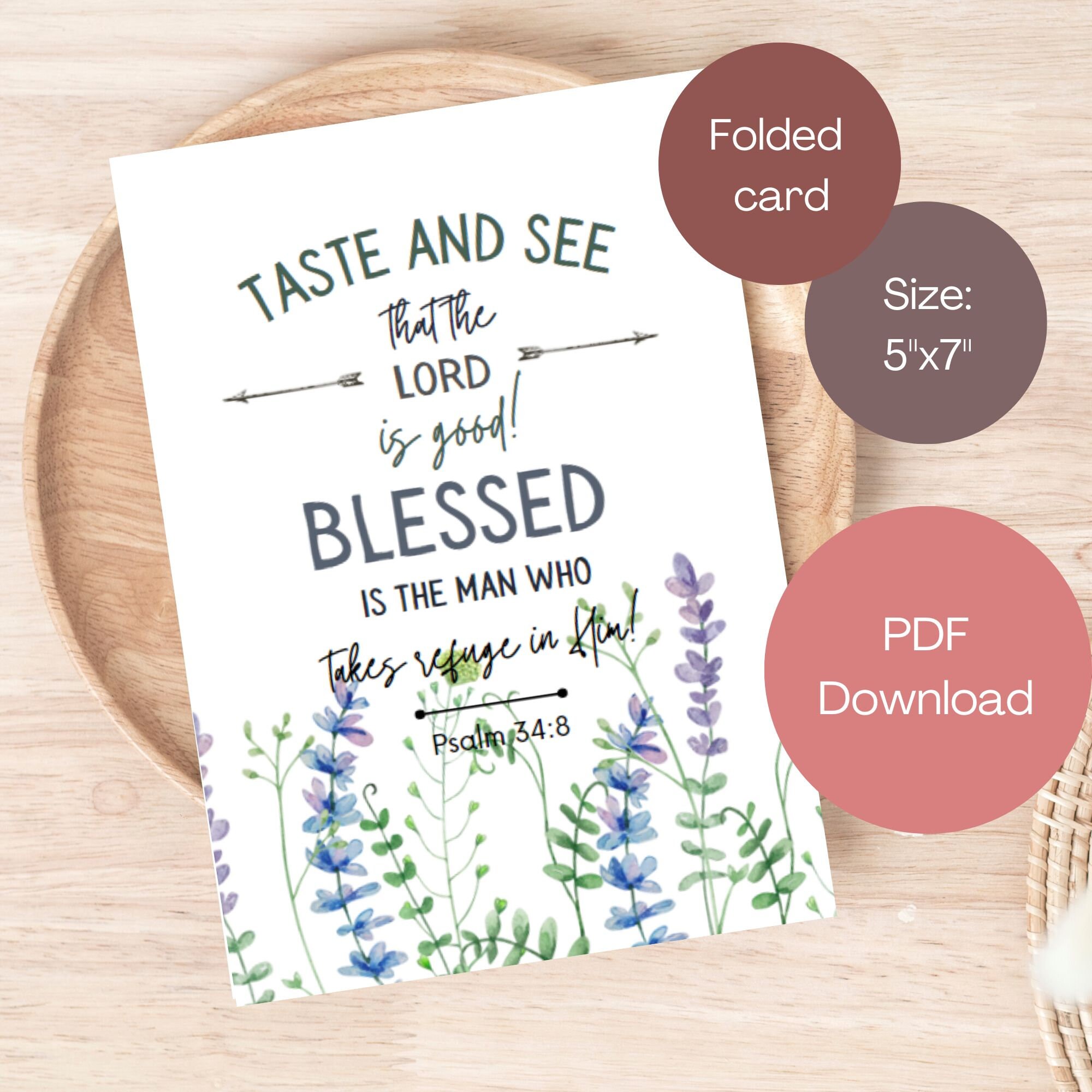 Printable Scripture Greeting Cards: Christian Bible Verse (digital ...