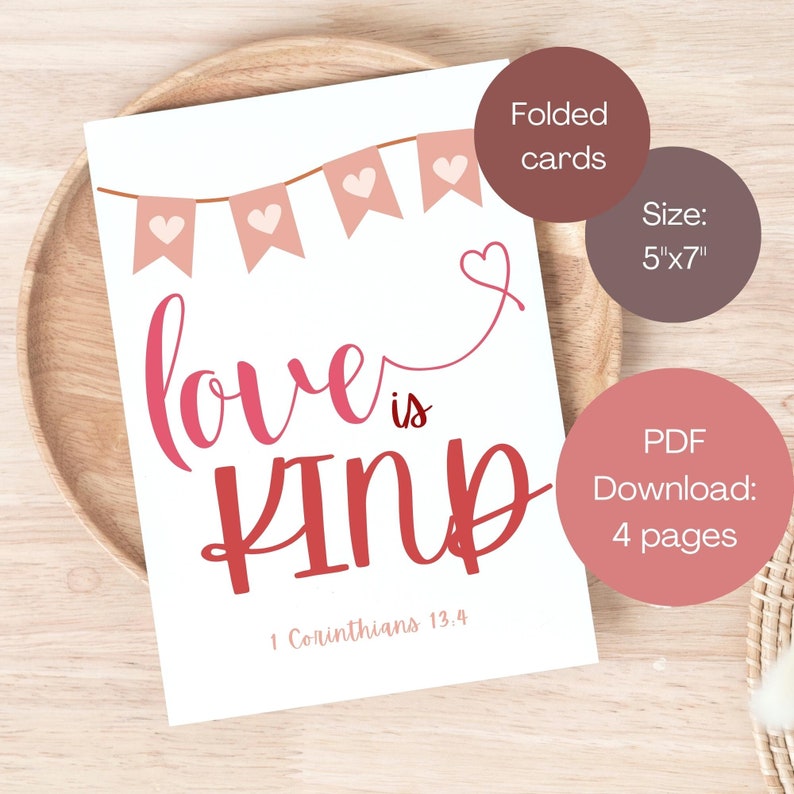 Scripture Valentine Cards Printable Valentine Cards - Etsy