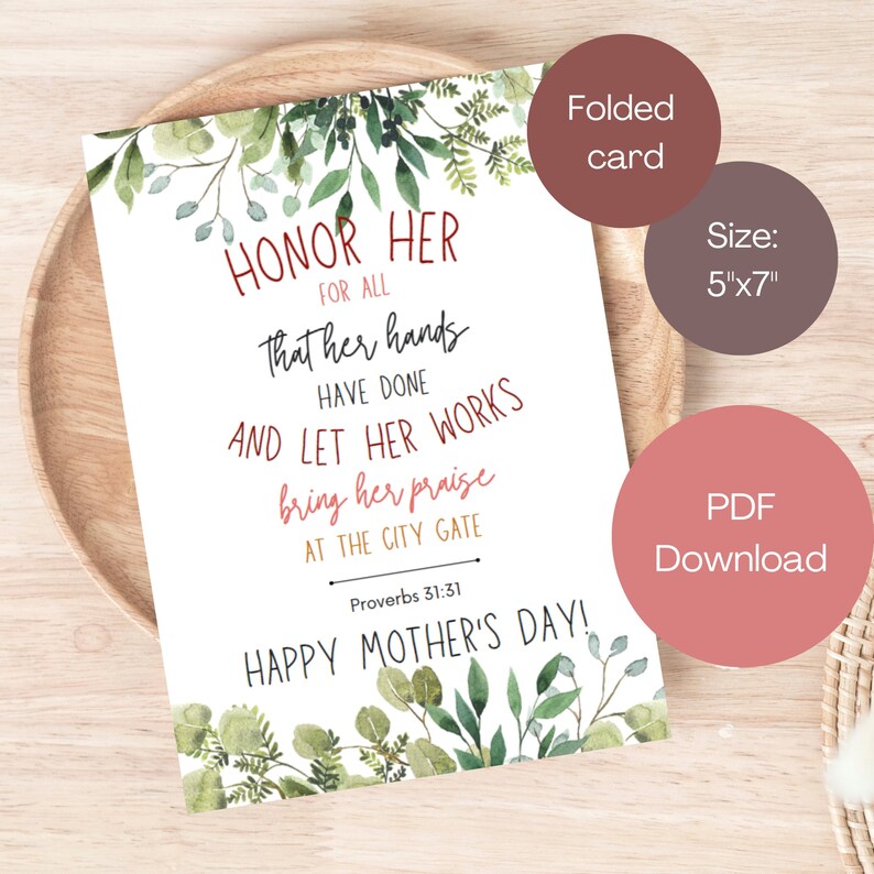 Scripture Mothers Day Cards, Printable Mother's Day Cards, Christian ...