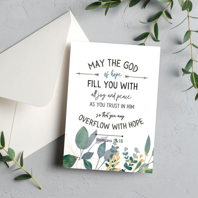 Printable Scripture Greeting Cards: Christian Bible Verse (digital ...