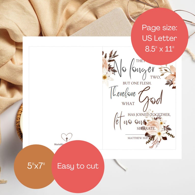 Christian Wedding Card: Bible Verse Congratulations (PDF Download) - Etsy