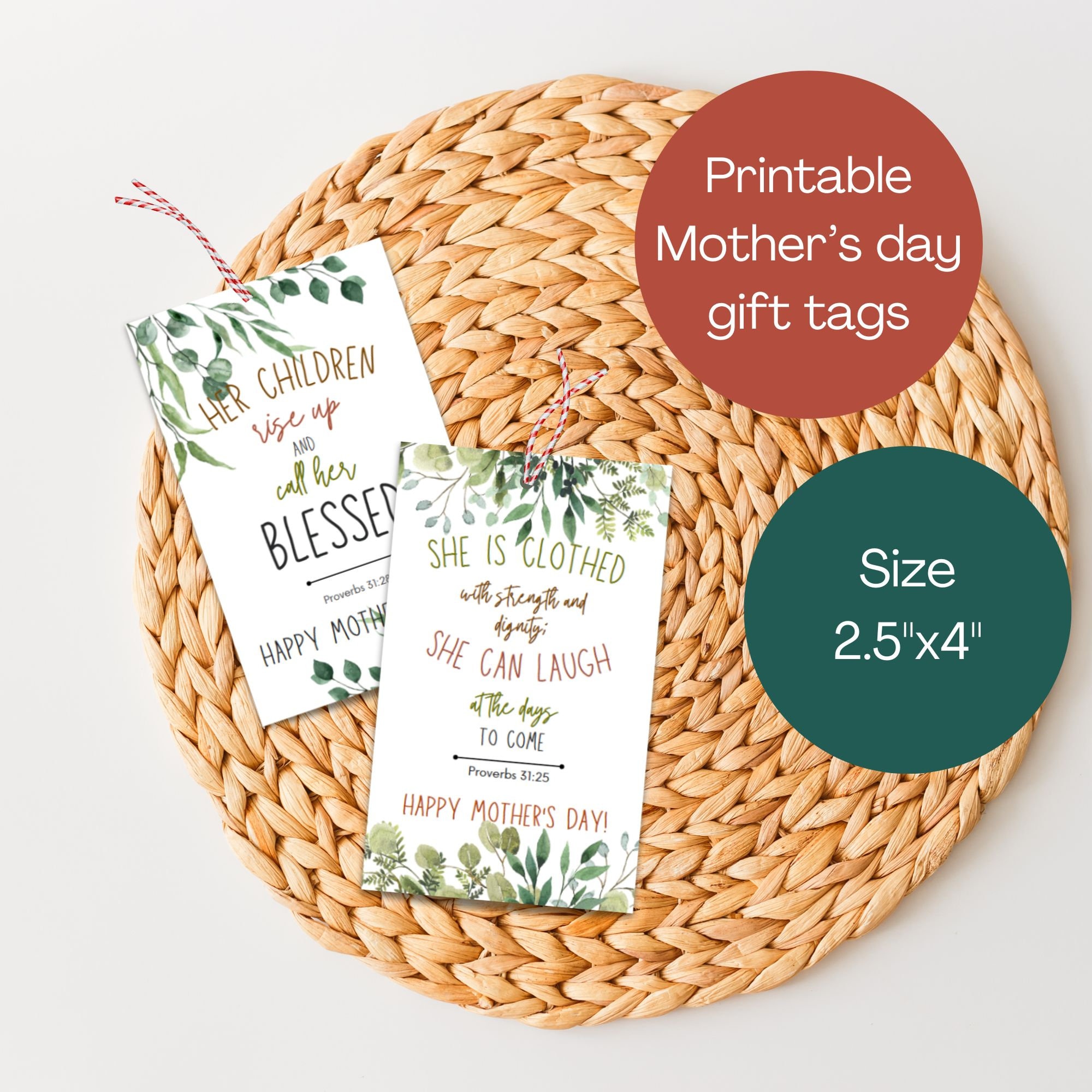 Scripture Mother's Day Gift Tags, 4 Printable Mother's Day Gift Tags ...