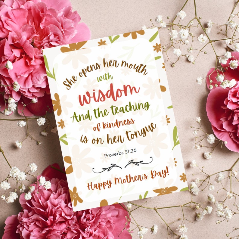 Scripture Mothers Day Cards, Printable Mother's Day Cards, Christian ...