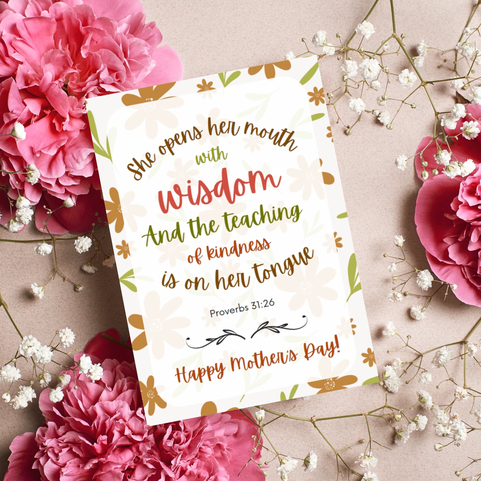 Scripture Mothers Day Cards, Printable Mother's Day Cards, Christian ...